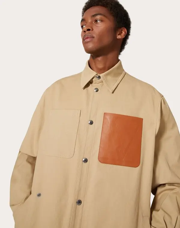 Valentino Garavani Logo Patch Collared Button-up Shirt