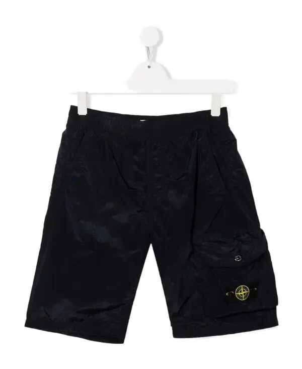 Stone Island Logo Patch Cargo Shorts