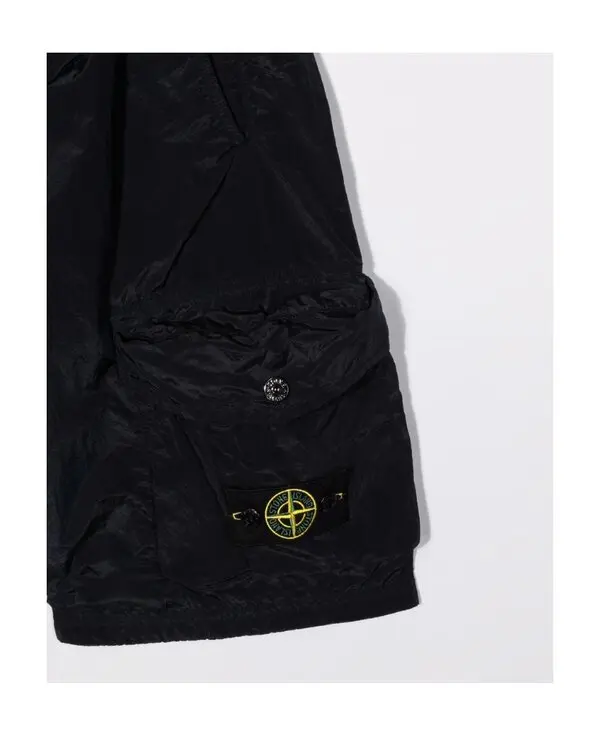 Stone Island Logo Patch Cargo Shorts