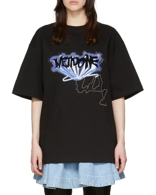 We11Done Graffiti Logo-print T-shirt