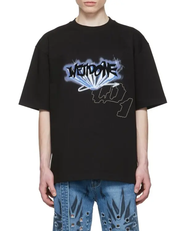 We11Done Graffiti Logo-print T-shirt