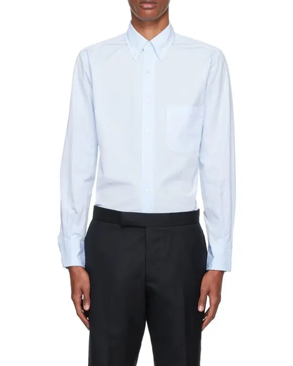 Thom Browne Rwb Detailed Long-sleeved Shirt