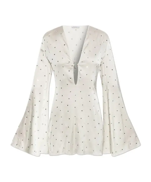 Oseree Crystal-embellished Mini Dress