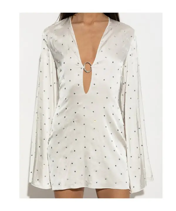 Oseree Crystal-embellished Mini Dress