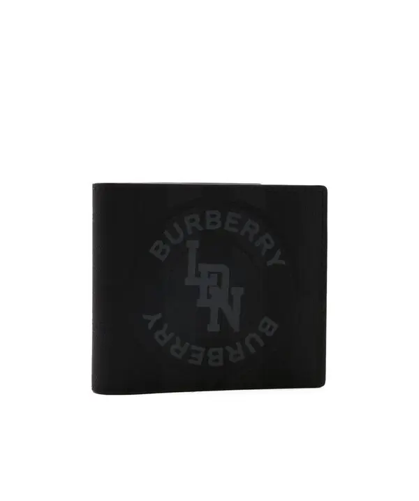Burberry Logo Printed Wallet - Black