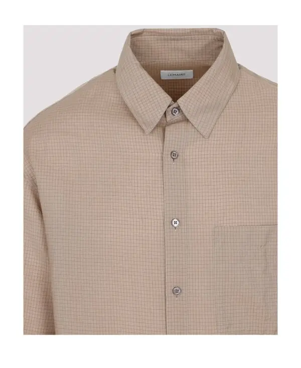LEMAIRE Gingham-check Button-up Shirt