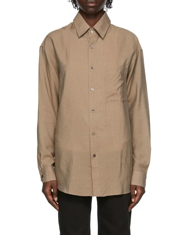 LEMAIRE Gingham-check Button-up Shirt