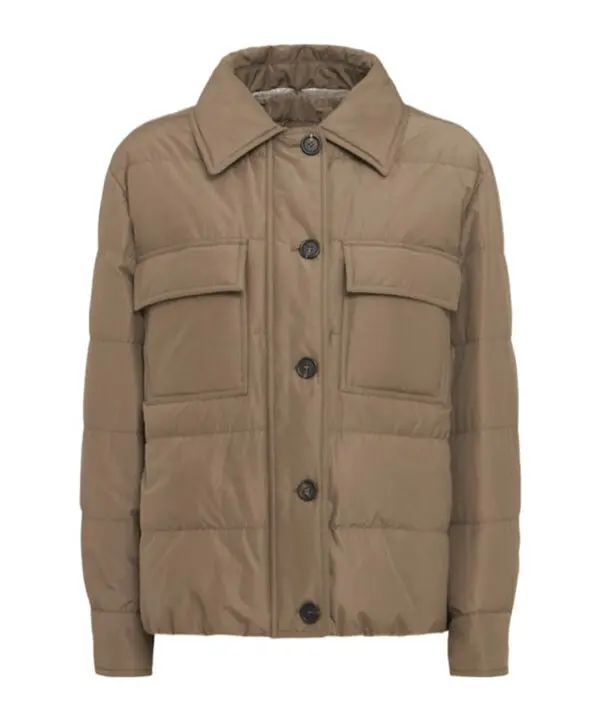 Brunello Cucinelli Padded Jacket With Fur Collar