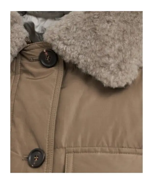 Brunello Cucinelli Padded Jacket With Fur Collar