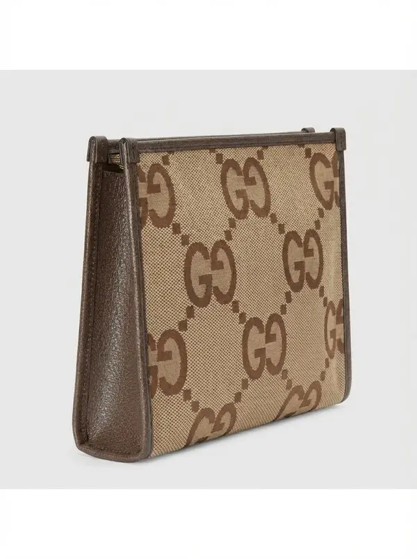 Gucci Jumbo Gg Pouch - Brown