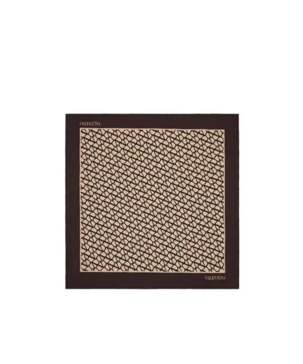 Valentino Garavani Toile Iconographe Two-toned Scarf - Beige/black