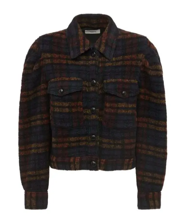 Isabel Marant Étoile Wool Blend Plaid Jacket