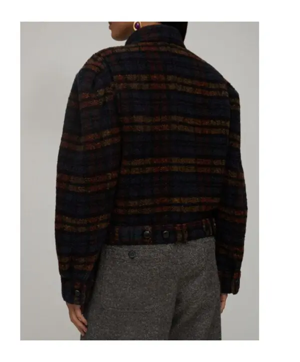 Isabel Marant Étoile Wool Blend Plaid Jacket