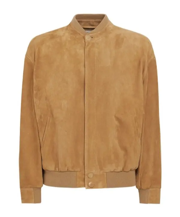 THE ROW Naran Leather Bomber Jacket