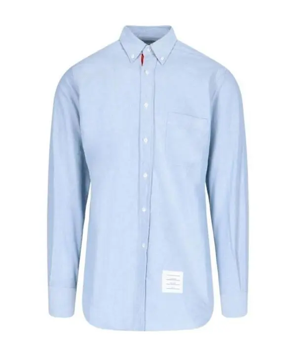 Thom Browne Collared Button-up Oxford Shirt - Blue