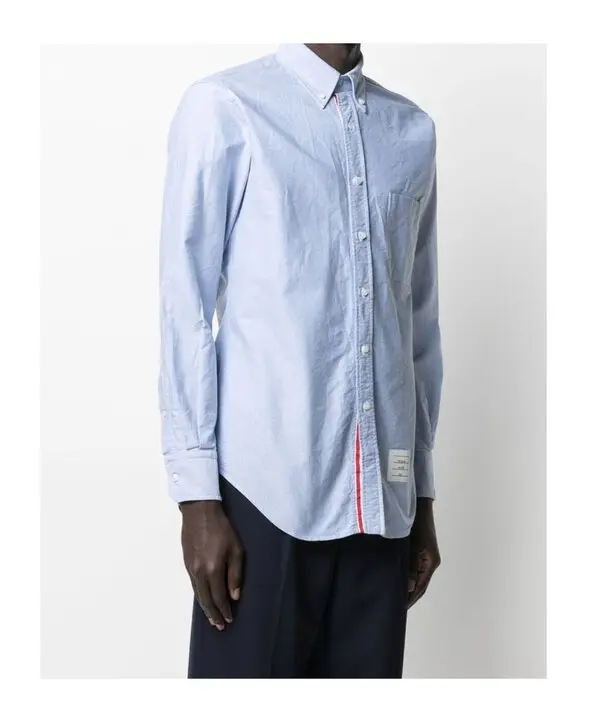 Thom Browne Collared Button-up Oxford Shirt - Blue