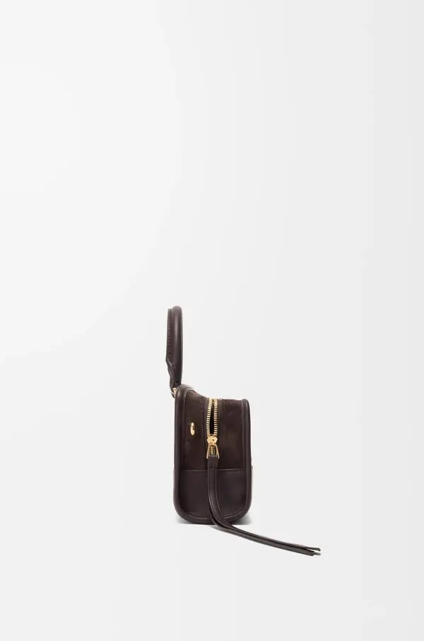 Loewe Amazona 180 Suede Top Handle Bag - Deep Chestnut