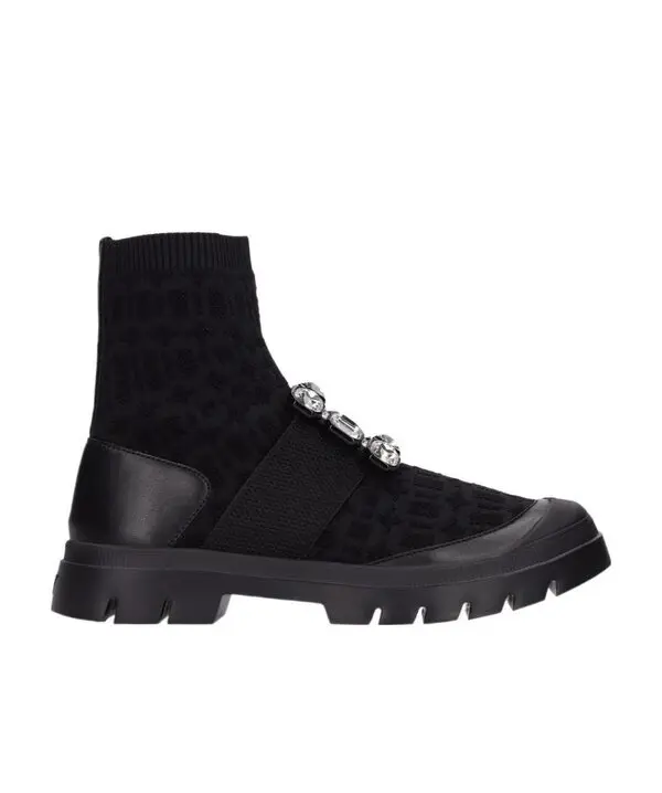 ROGER VIVIER Embellished Sock Boots