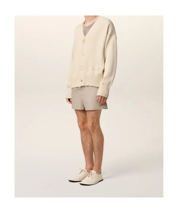 Ami Logo Embroidered V-neck Cardigan