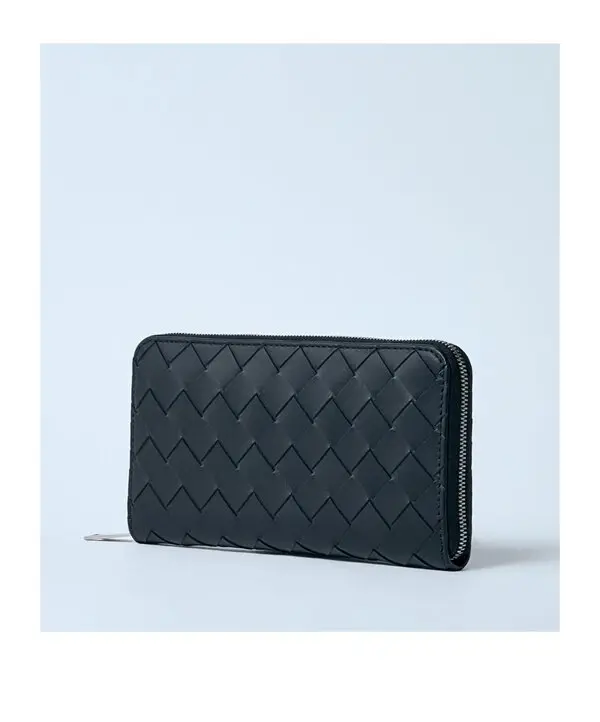 Bottega Veneta Intrecciato Zip Around Wallet