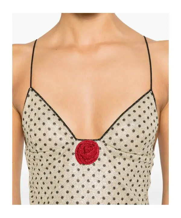 Oseree Lumire Rose Pois Mini Dress