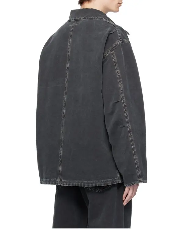 MAISON MARGIELA Numbers Motif Zip Up Jacket - Black