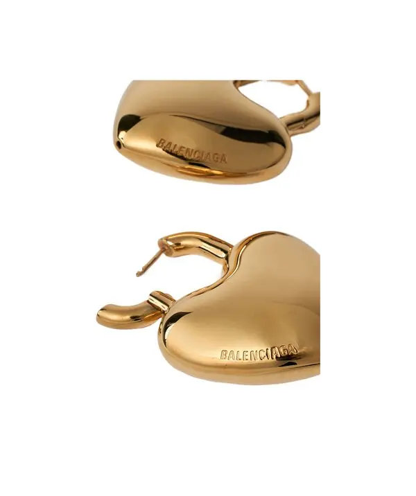 Balenciaga Xl Minnie Heart Earrings