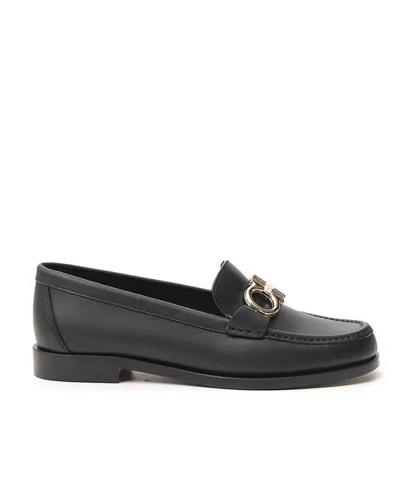 FERRAGAMO Gancini Buckle Loafers - Black