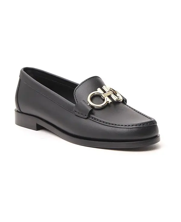 FERRAGAMO Gancini Buckle Loafers - Black