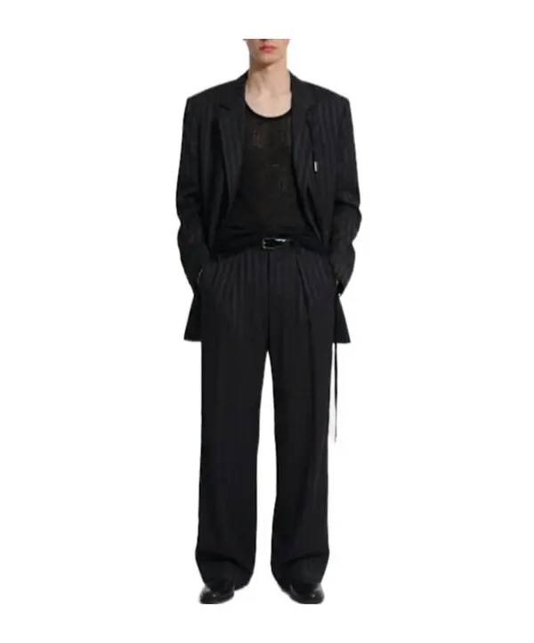 ANN DEMEULEMEESTER Tailored Jacket With Vertical Stripes
