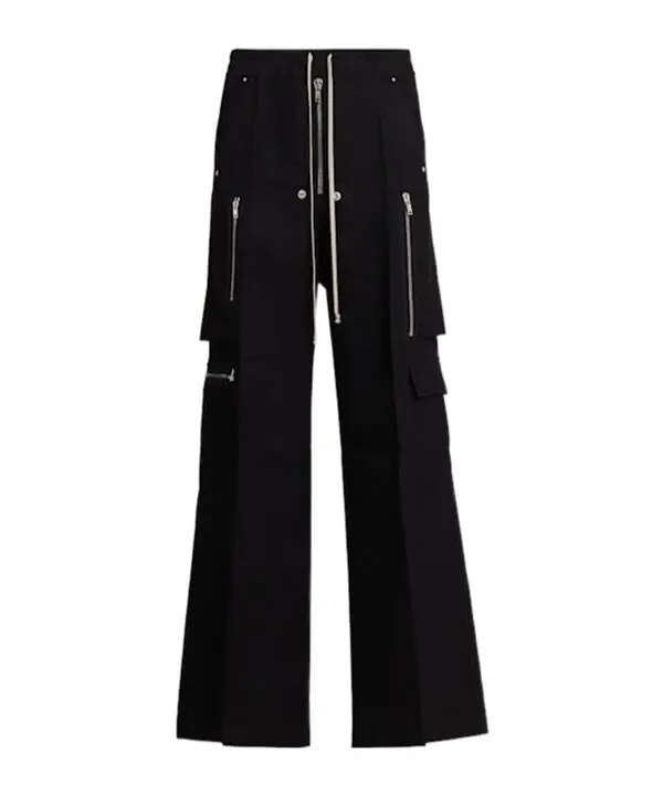 Rick Owens Cargobelas Wool Zipped Pants - Black