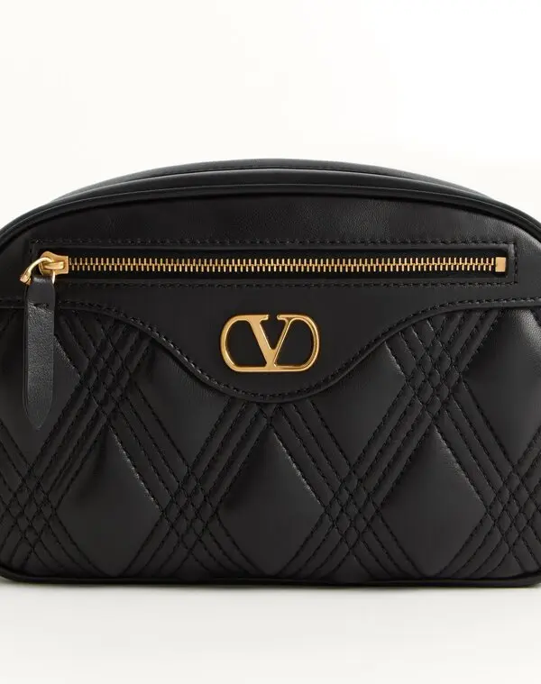 Valentino Garavani Quilted Vlogo Shoulder Bag - Black