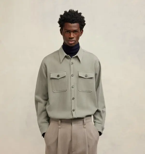 AMI Paris Long Sleeved Buttoned Shirt