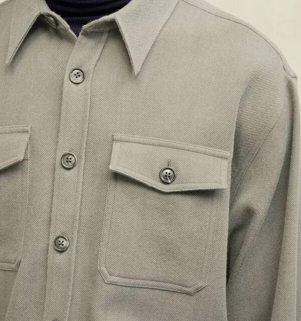 AMI Paris Long Sleeved Buttoned Shirt
