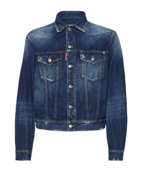 Dsquared2 Be Cool Be Nice Wash La" Denim Jacket - Blue