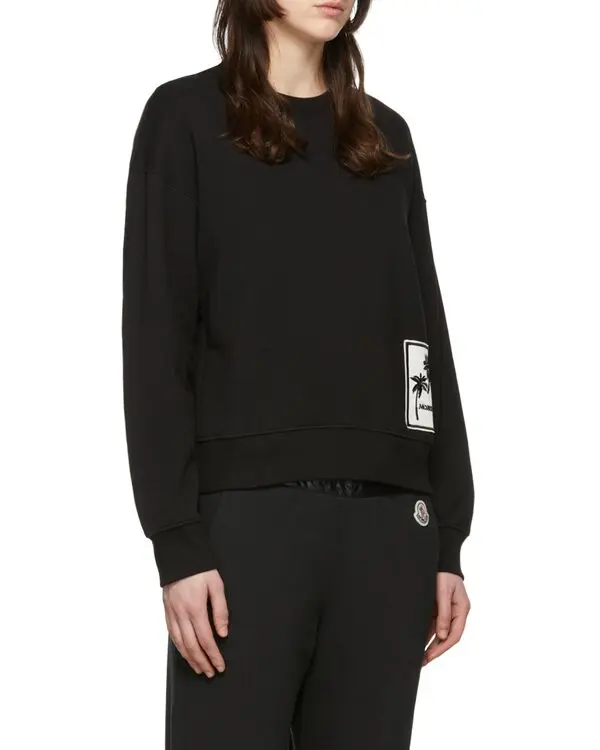 Moncler Cotton Sweatshirt With Palm Patch