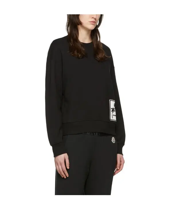 Moncler Cotton Sweatshirt With Palm Patch