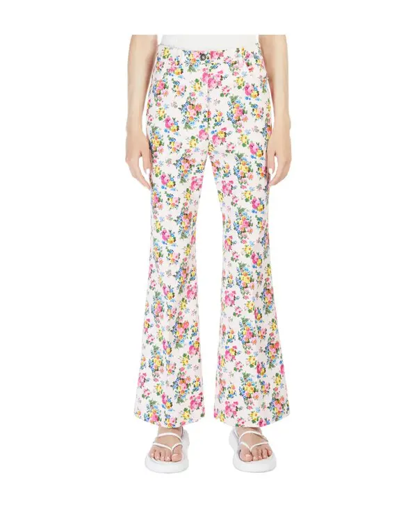 Sportmax Floral Printed Flared Trousers