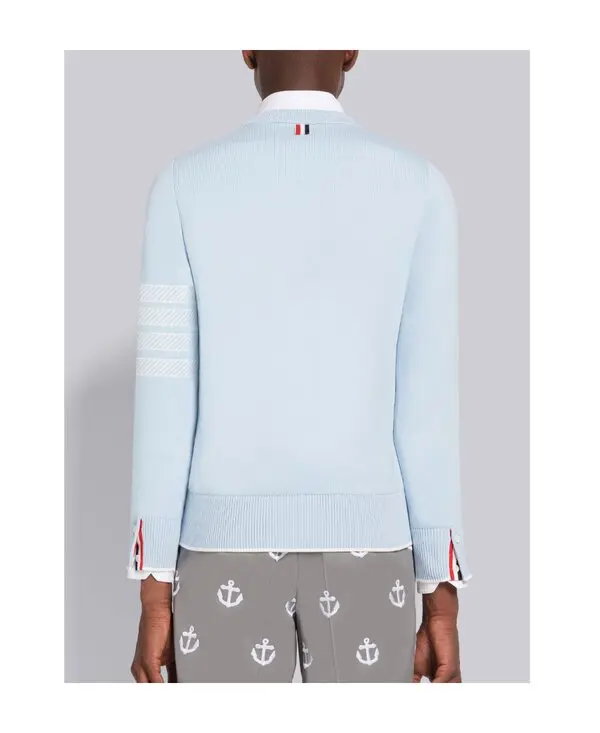 Thom Browne Anchor Jacquard Crew-neck Jumper