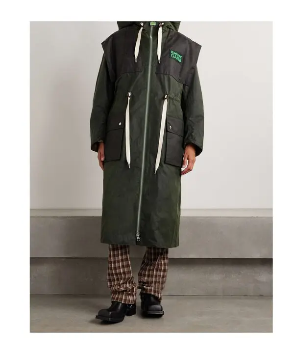 Barbour X Ganni Waxed Parka Coat