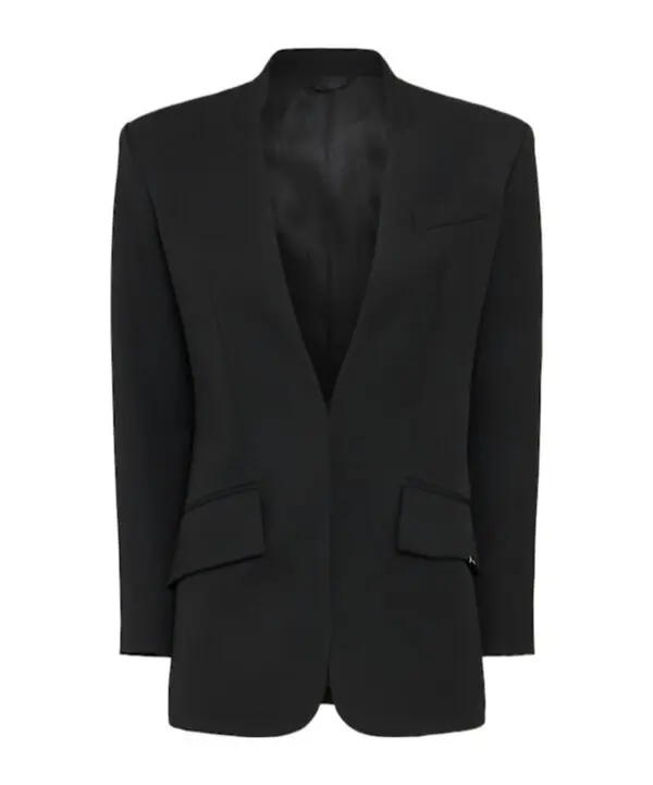Attico Virgin Wool Gabardine Blazer