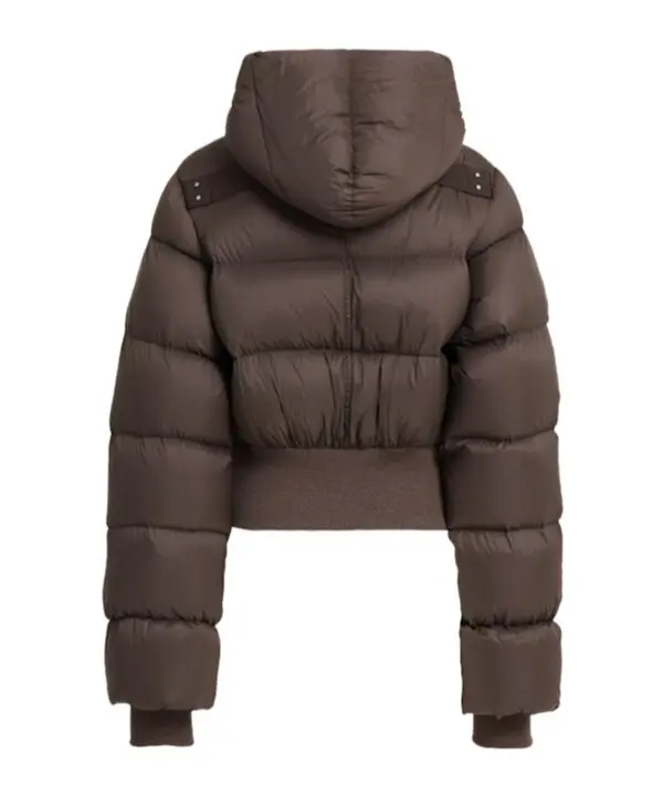 Rick Owens Hooded Light Nylon Down Bomber Jacket - Brown