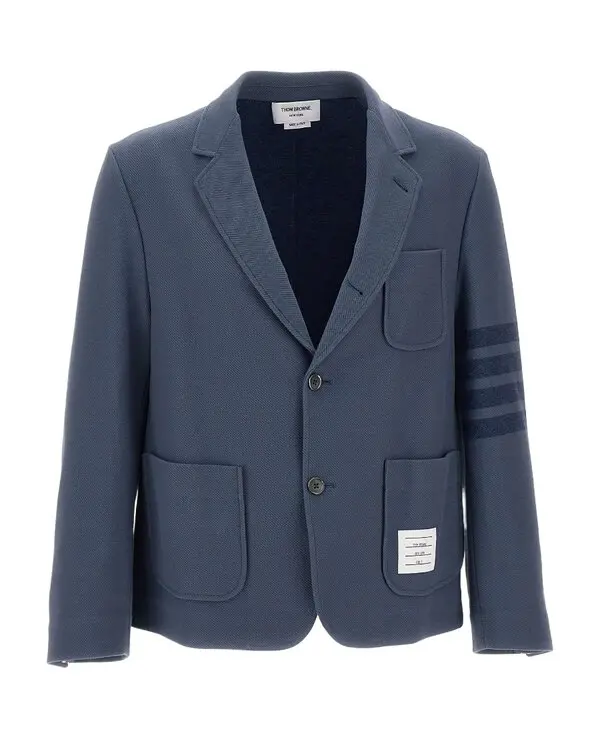 Thom Browne Striped-sleeve Cotton Blazer