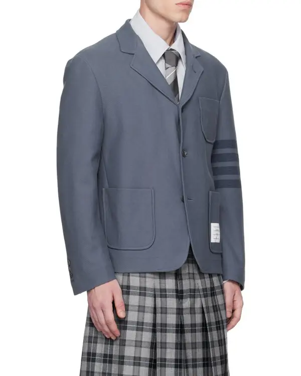 Thom Browne Striped-sleeve Cotton Blazer