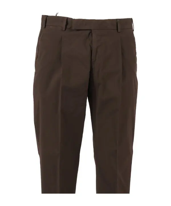 PT TORINO Pleated Trousers With Flap Back Pockets - Black
