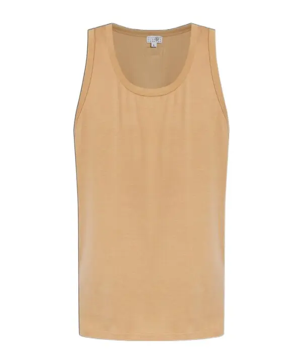 MAISON MARGIELA Crew Neck Tank Top - Beige