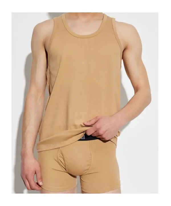 MAISON MARGIELA Crew Neck Tank Top - Beige