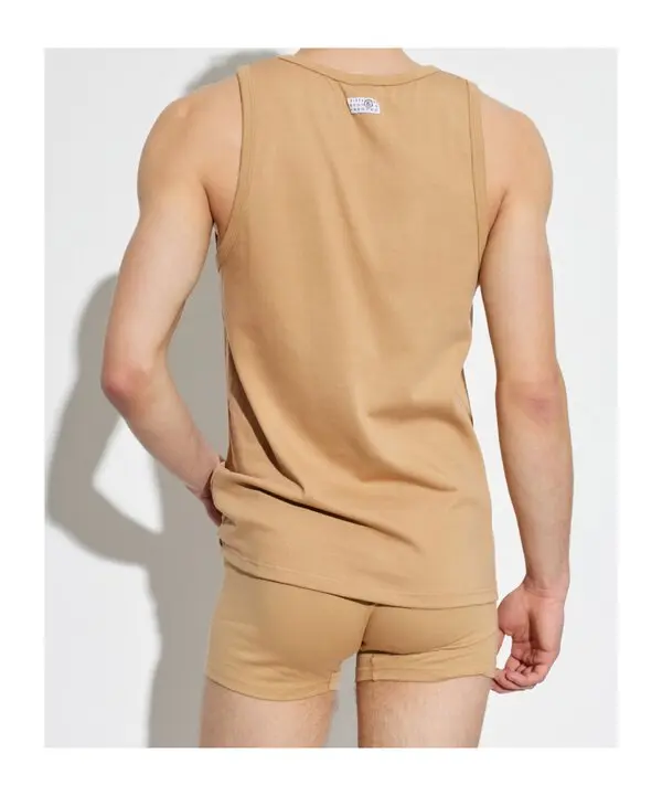 MAISON MARGIELA Crew Neck Tank Top - Beige