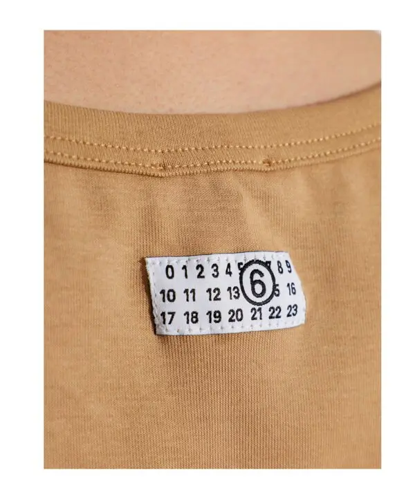 MAISON MARGIELA Crew Neck Tank Top - Beige