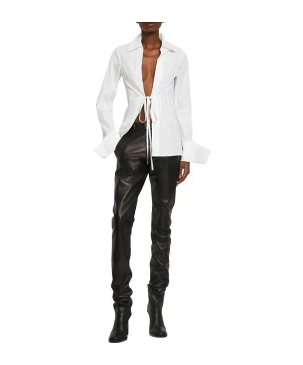 ANN DEMEULEMEESTER Mid-rise Skinny Leather Pants